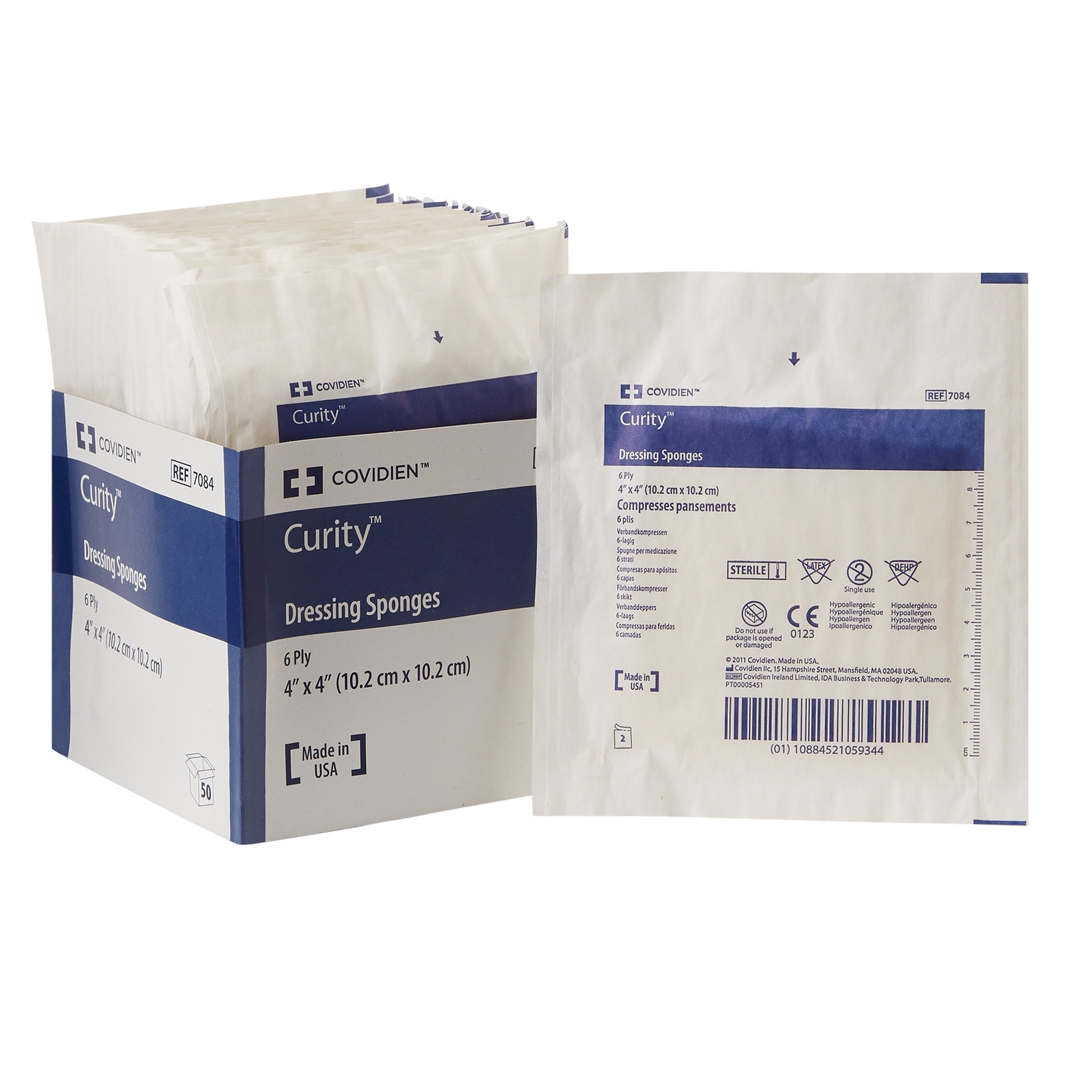 Curity 6-Ply Non-woven Gauze Sponge Sterile 4 x 4" 300 Pack(s) 2 per ...