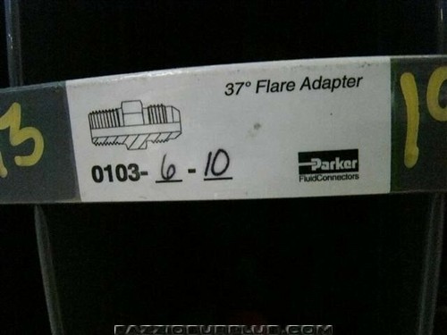 (4)Parker Hydraulic Fitting 37 deg Flare Adapter 0103-6-10 | eBay