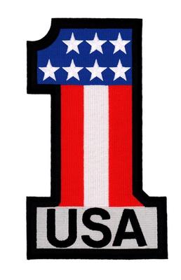 United States of America Number One #1 Embroidered Back Patch Iron Sew ...