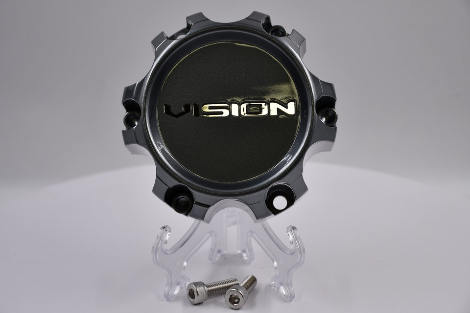 Vision 353 Turbine 6 Lug Wheel Center Cap C353GM-6V Gunmetal Machined W ...