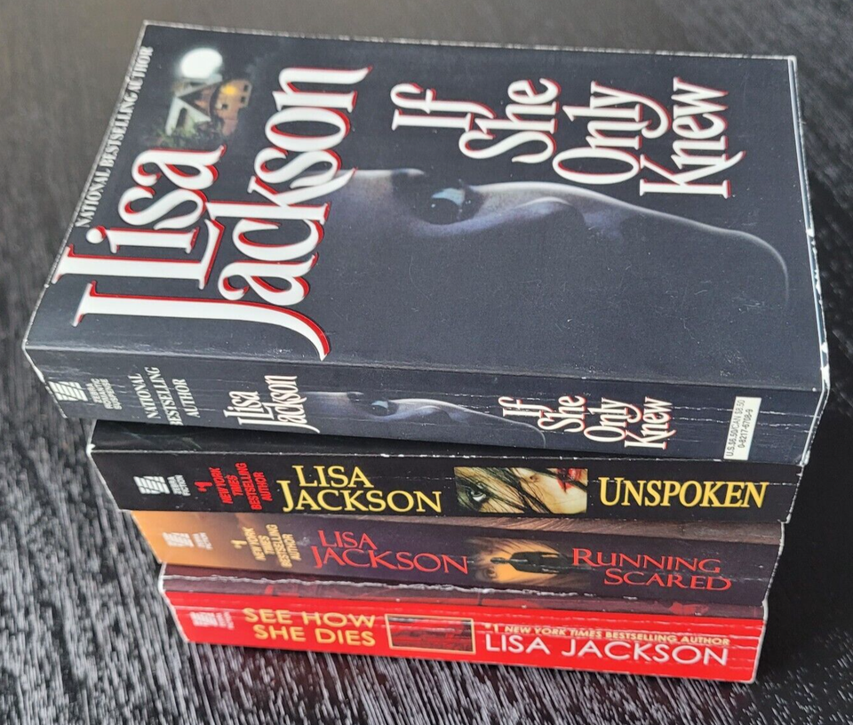 Lisa Jackson Lot of 4 Romantic Suspense Paperbacks - If She Only Knew ...