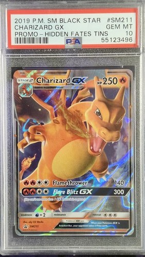 Pokemon PSA 10 Charizard GX SM211 Promo Hidden Fates Tins | eBay
