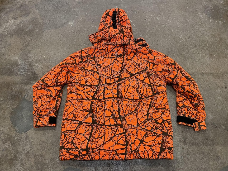 Cabelas Jacket Mens Large Blaze Orange Seclusion Blaze Hunting Parka ...
