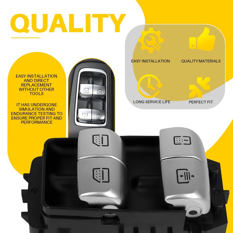 For Mercedes-Benz S Class W222 2014-17 Right Rear Power Window Switch 1 ...