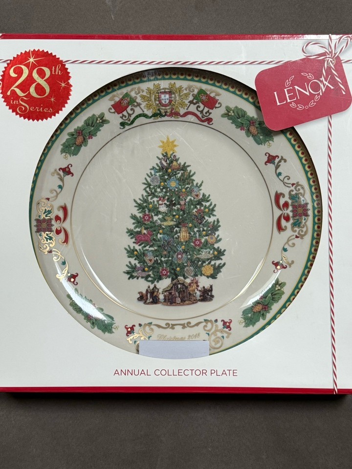 RARE NIB 2018 Lenox Christmas Trees Around the World Collector Plate ...