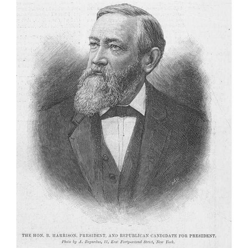 Benjamin Harrison US President - Antique Print 1892 | eBay