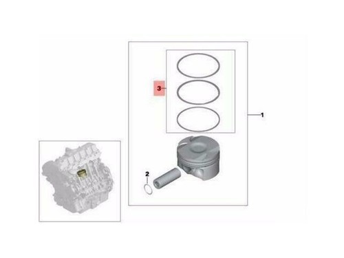 NEU BMW E53 E60 E61 E63 E64 E65 REPARATURSATZ 1X KOLBENRINGE ...