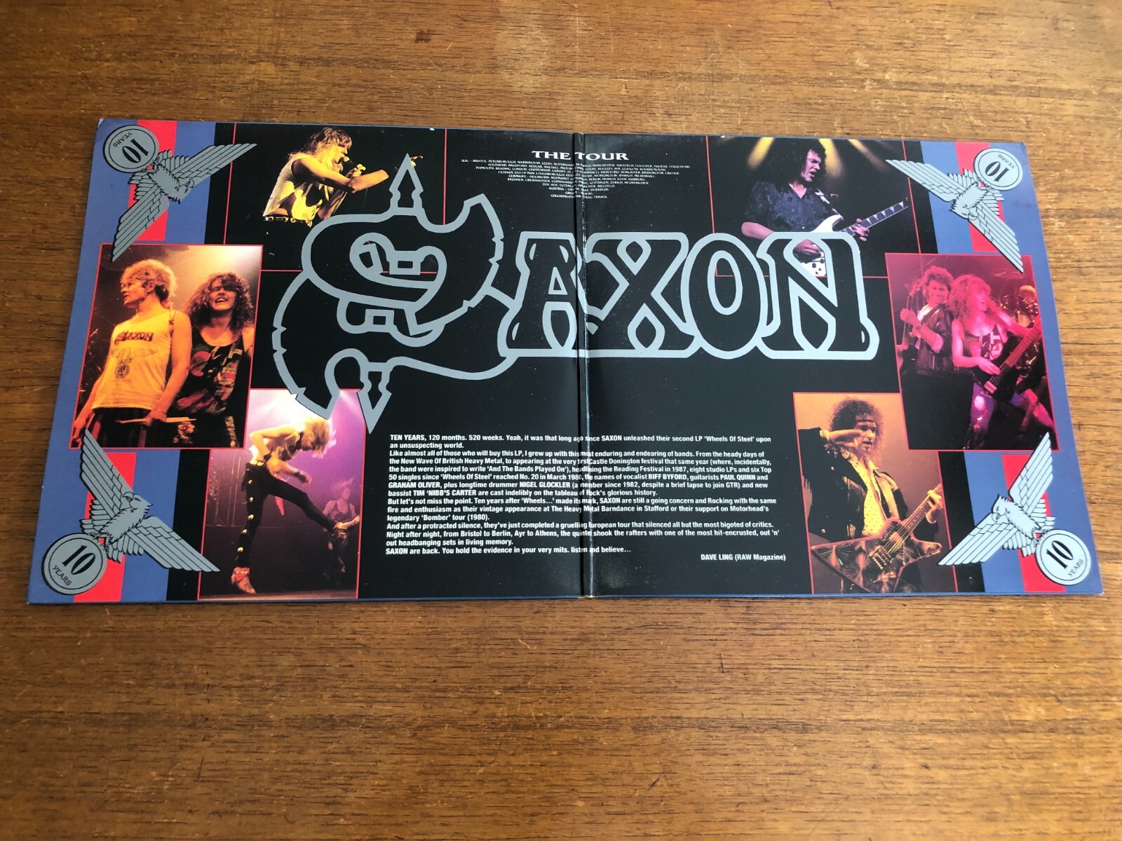 SAXON Greatest Hits Live 2-LP Gatefold Vinyl.1990 UK 1st Press RARE ...