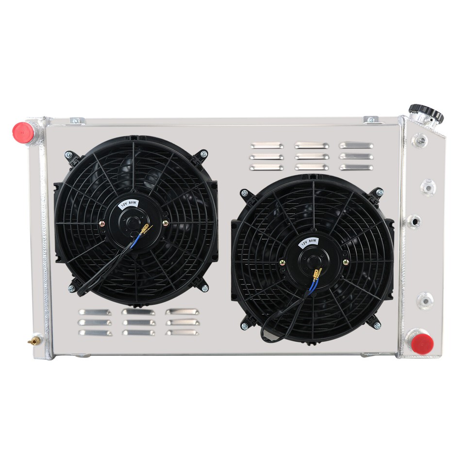 161 3 Row Aluminum Radiator Shroud Fan For 1973-86 Chevy/GMC C/K C10 ...