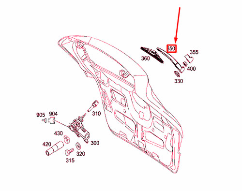 MERCEDES-BENZ B W245 REAR PANEL DOOR WIPER ARM A1698200844 | eBay Australia