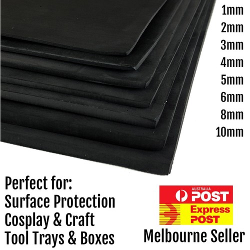 Black High Density EVA Foam Sheets, 1-10mm, 1x1m, Closed Cell, 125kg ...