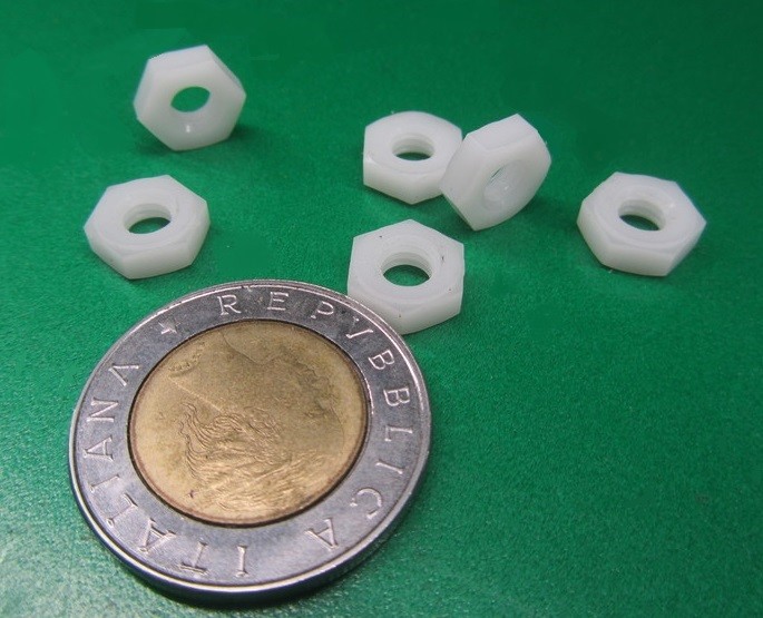 Hex Nut, Acetal, Delrin, White, 10-32 Threads, 50 Pcs | eBay