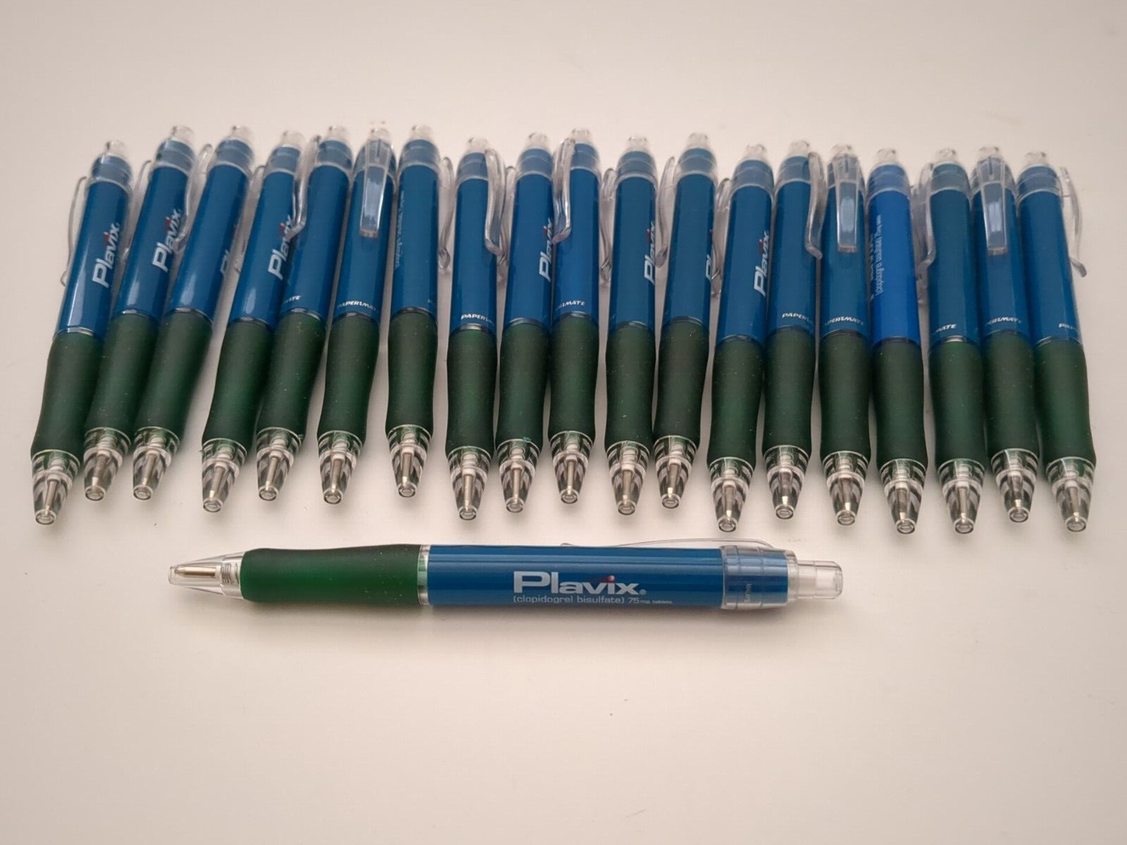 VNT Plavix Green & Blue Lot Of 20 Pens - Drug Rep Pharma Collectible | eBay