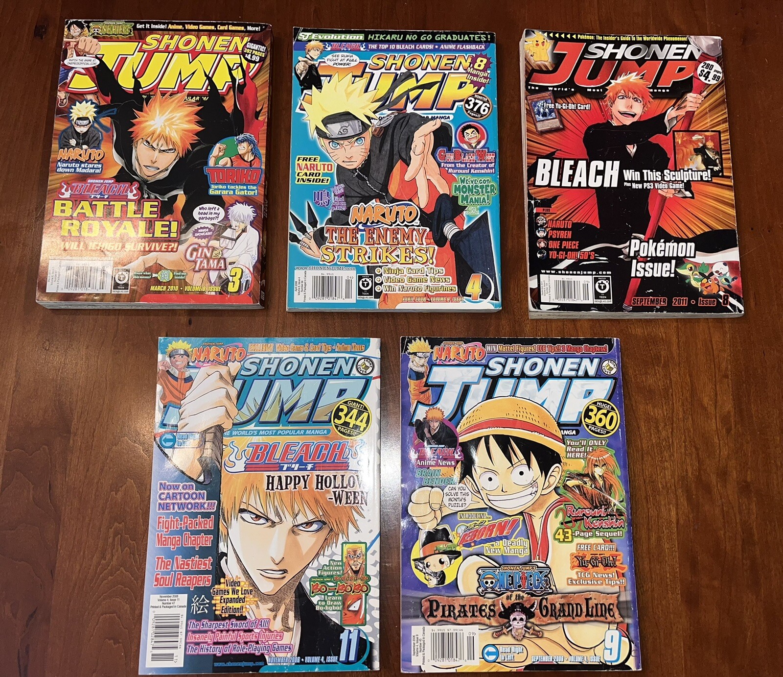 Shonen Jump Comic Book LOT OF 5 - Bleach Naruto 2006-2011 | eBay