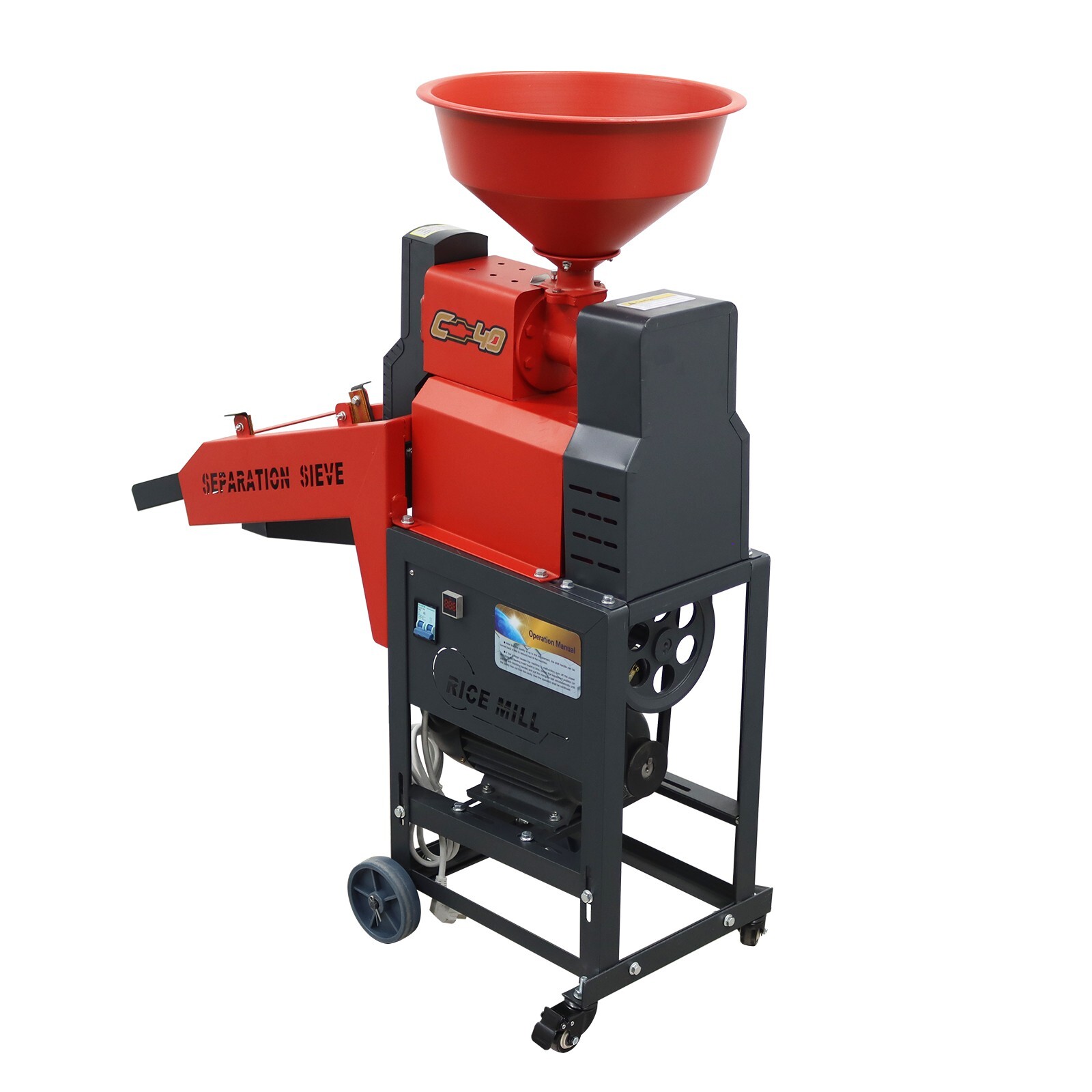 Farm Rice Milling Machine Millet Peeling Machine 220V with Wheels 130 ...