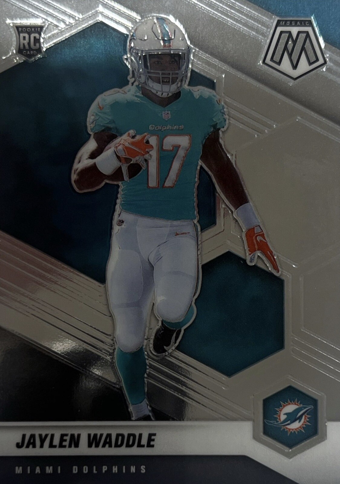 2021 Panini Mosaic Jaylen Waddle Rookie Card Miami Dolphins #308 NMMT ...