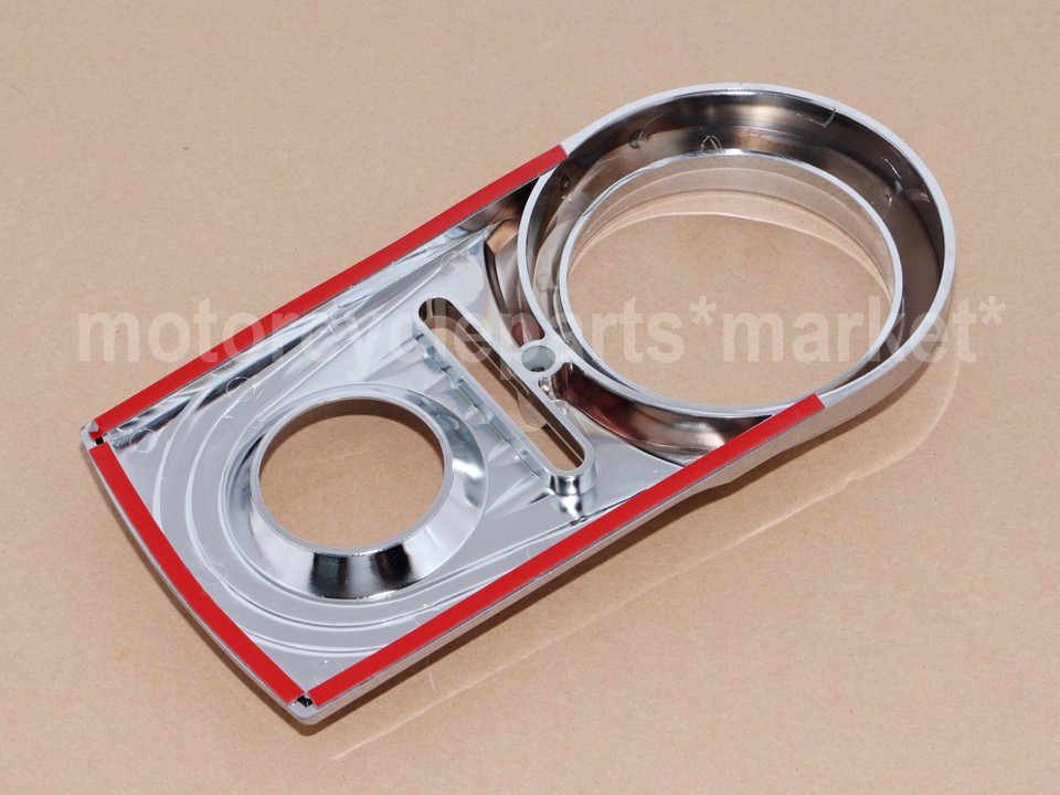 Chrome Dash Panel Insert Cover Die Cast Sculpted For Harley Softail ...