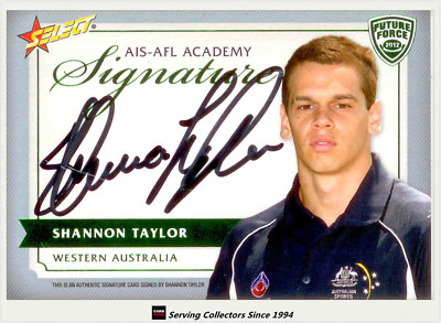 2012 Select AFL Future Force Trading Cards Signature FFS3 Shannon ...