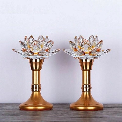 2pcs 14cm Alloy LED Lotus lamp Temple Shrine lights Worship Decoration ...