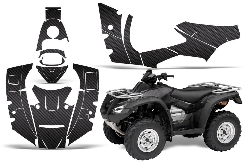 ATV Graphics kit Sticker Decal for Honda TRX680 Rincon 2006-2018 Carbon ...