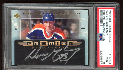 WAYNE GRETZKY SIGNED CARD 2003 UPPER DECK PREMIER SIGNATURES COLLECTION ...