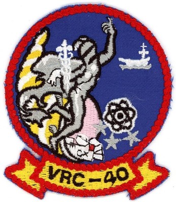 US Navy Patch: Fleet Logistics Support Squadron 40 (VRC-40) Dark Blue ...
