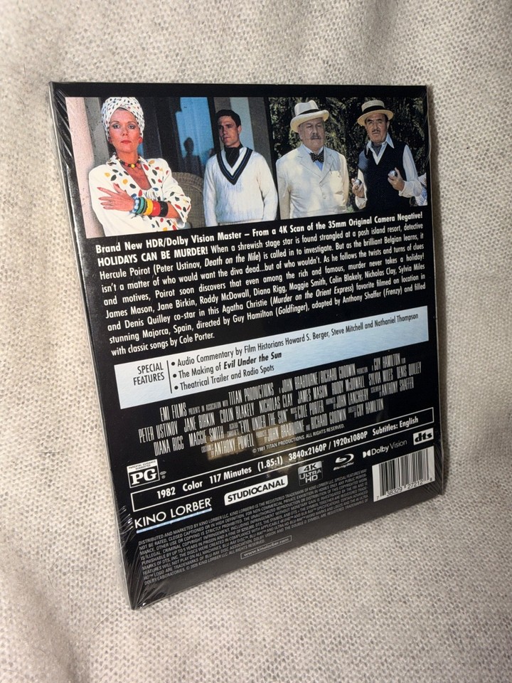 Evil Under the Sun, 4K UHD + Blu-ray, 1982, Agatha Christie, w ...