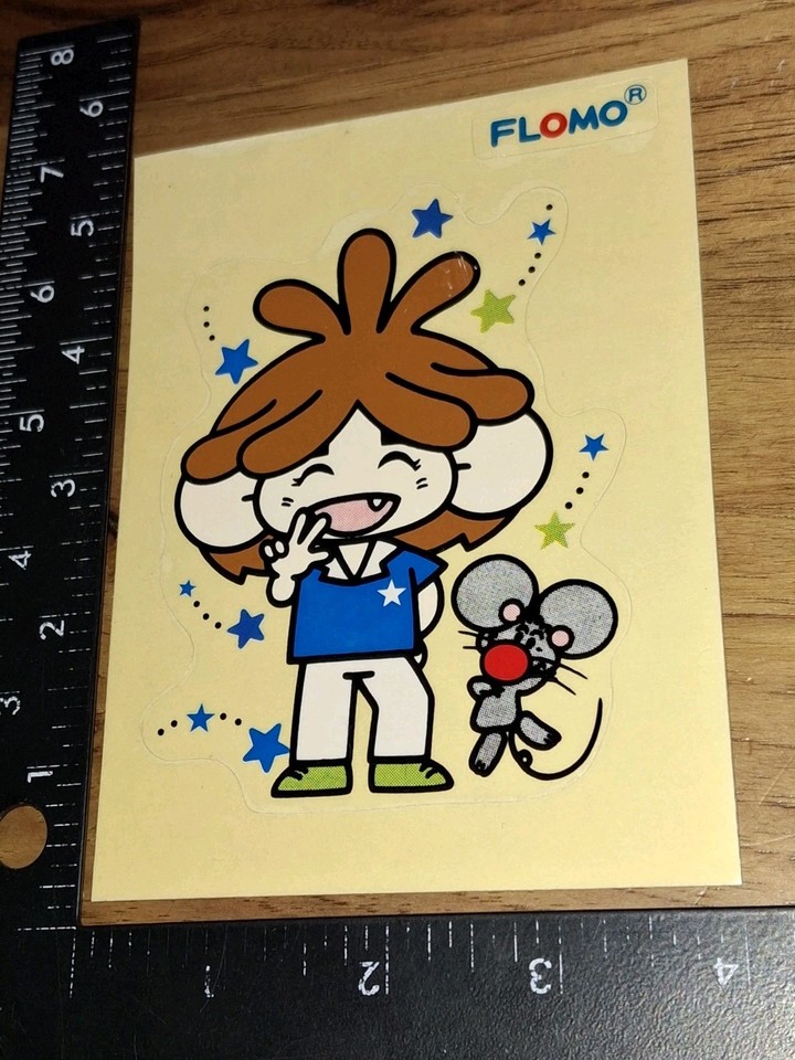 vintage Stickers FLOMO Pipi & Ber Ber,boy & Mouse See Thru,code17-1 | eBay