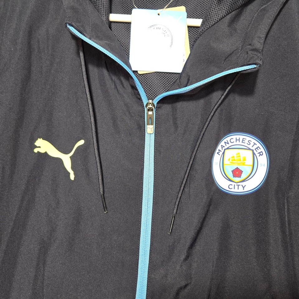 Manchester City Puma Windbreaker Jacket Full Zip Mens XXL NEW NWT EPL Football | eBay