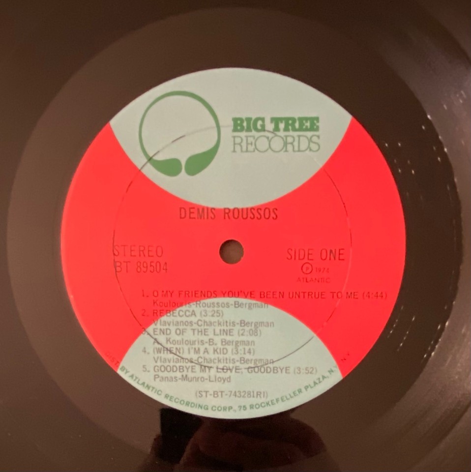 Demis Roussos-S/T-Rare 1974 Rock LP-DJ Copy-Big Tree-Near Mint | eBay