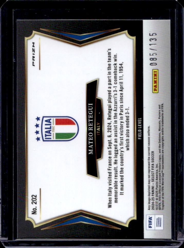 2024-25 Select FIFA Mateo Retegui Set Field Camo #/135 Italy | eBay