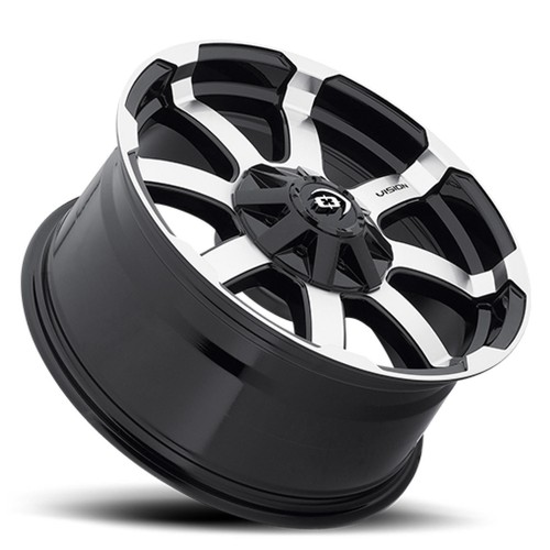 Vision Wheel 413-7885GBMF18 Single Black w/ Machined Face 413 Valor ...
