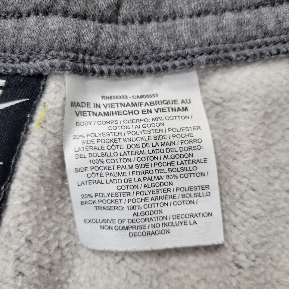 Nike Club Fleece Sweat Shorts Mens 2XL Gray Big Swoosh Logo Lounge Gym ...