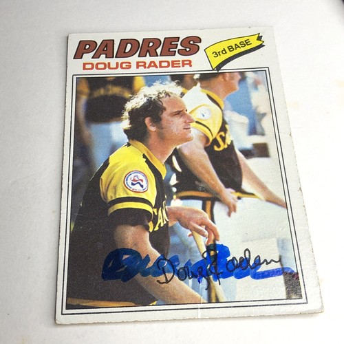 Doug Rader signed 1977 Topps signed MLB autographed Card #9 Padres | eBay