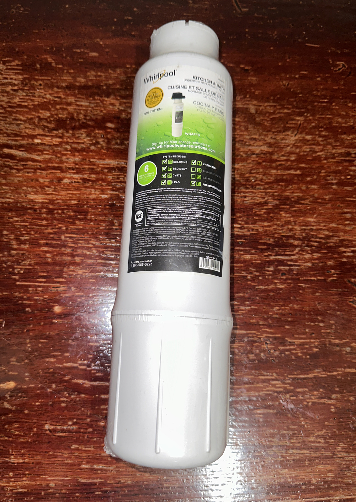 Whirlpool Kitchen Bath Undersink Replacement Filter Whafff 107840428801 ...