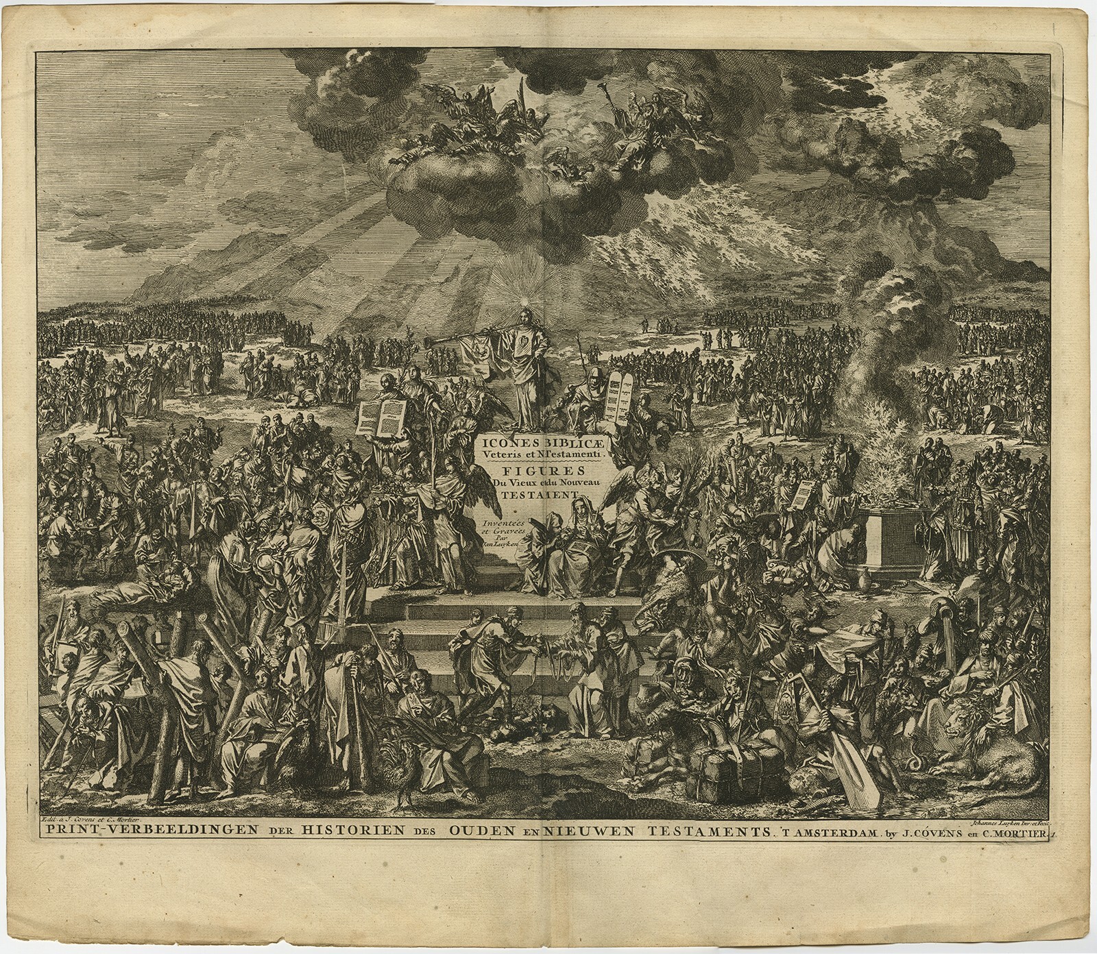 Antique Bible Frontispiece with various Religious scenes | eBay