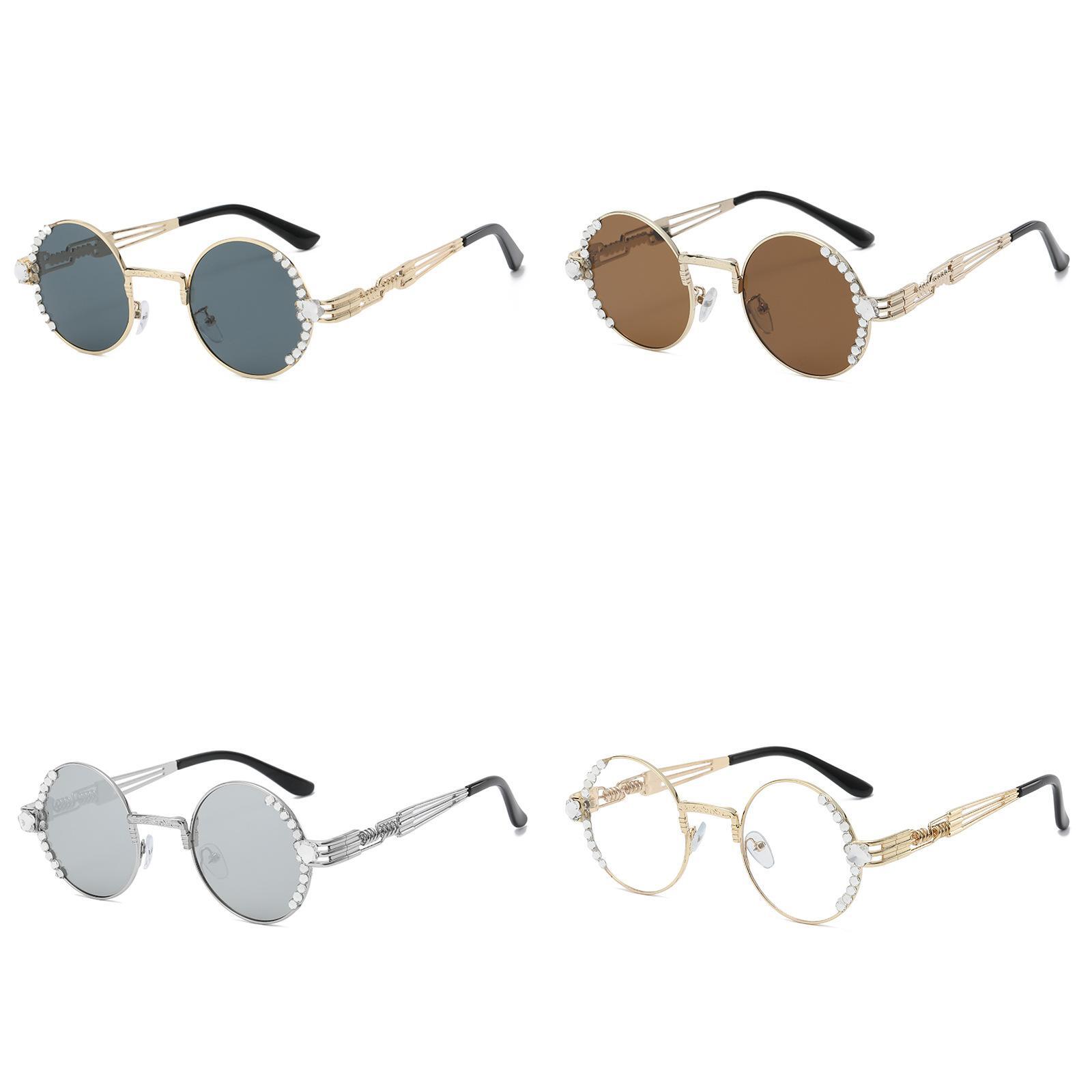 Trendy Circular Sunglasses With Gold Frame For Women Uv Protection Chic ...