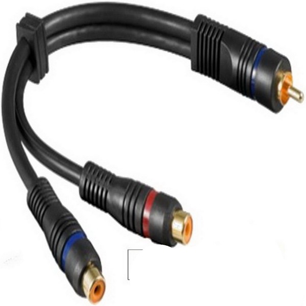 Goobay Cinch Y-kabel Y Adapter Verteiler Subwooferkabel Chinch Car HIFI ...
