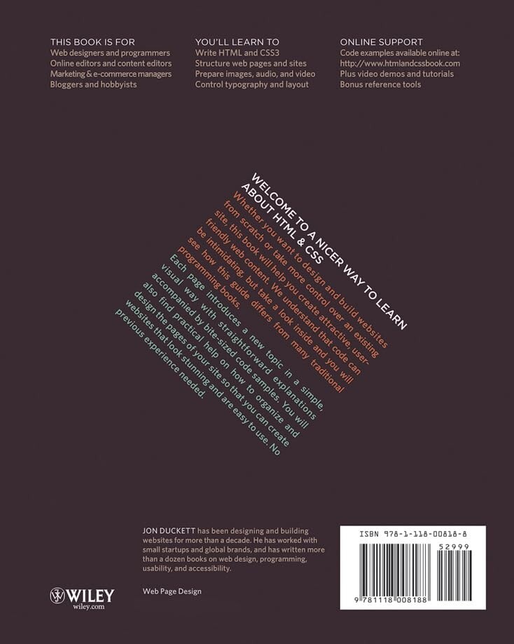HTML and CSS : Design and Build Websites by Jon Duckett (2011, Trade ...