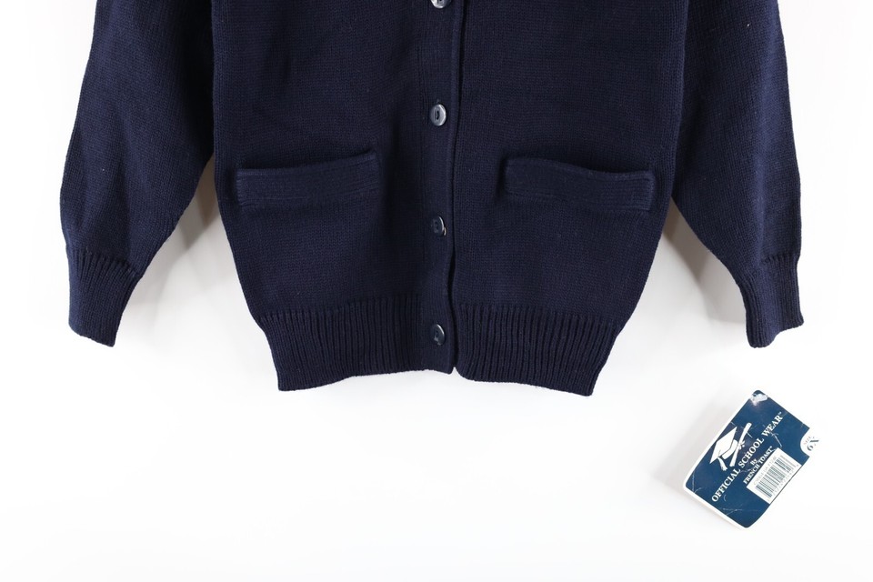 NOS Vintage Boys Size 6X Blank School Uniform Knit Cardigan Sweater ...