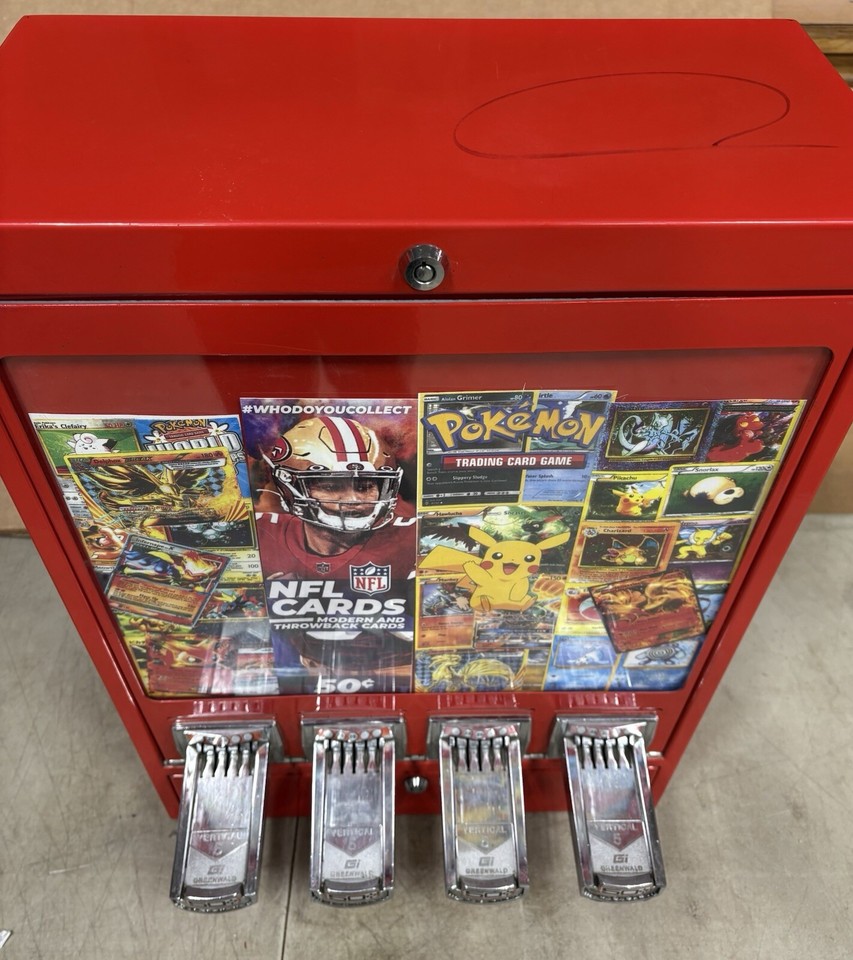 NICE! Pokemon Card Vending Machine 4 column Football Trading Card TCG ...