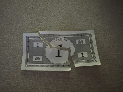 DAMAGED Monopoly Money - Game Replacement Bill 1 Single | eBay