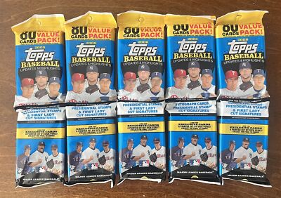 (5) 2008 Topps Updates & Highlights Baseball Jumbo Packs Clayton ...