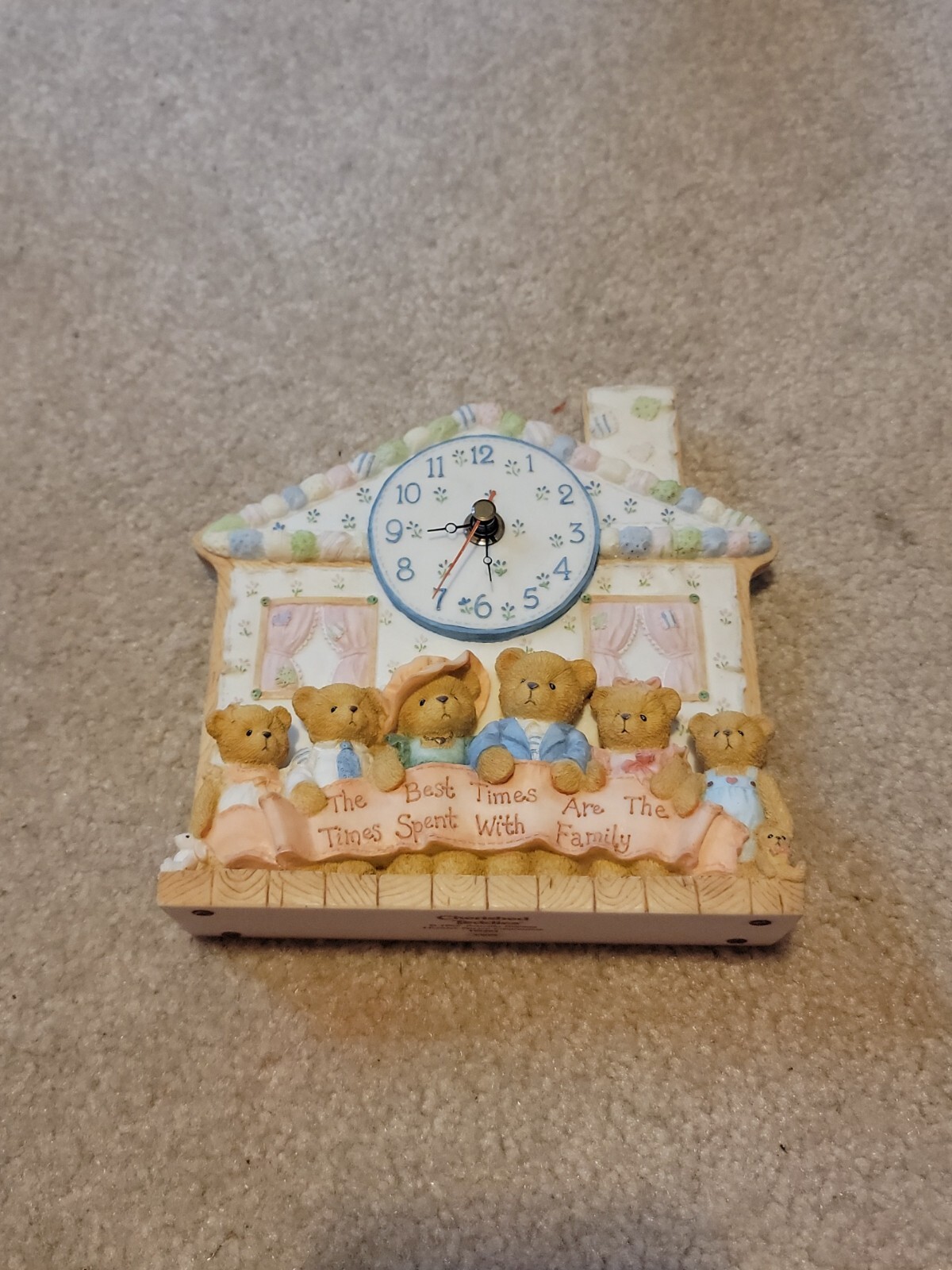 Cherished Teddies 156604 Our Cherished Family Clock 1995 Enesco | eBay