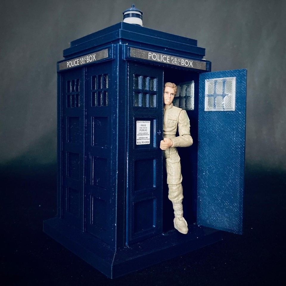 Custom 3D printed Police Box for 3.75 Inch (1:18) Figure Diorama | eBay