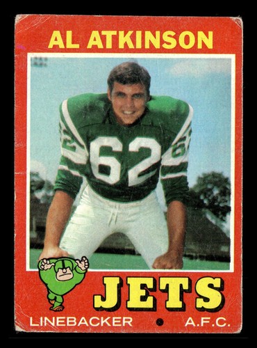 Al Atkinson 1971 Topps #48 New York Jets Poor | eBay