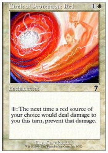 Circle of Protection: Red - 7th Edition #9/350 MTG Magic The Gathering ...
