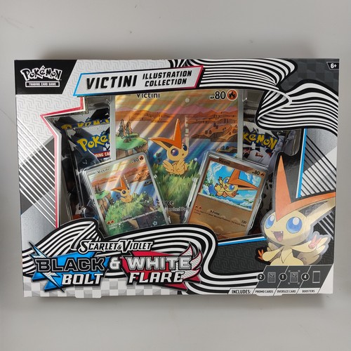 Pokémon S&V Black Bolt & White Flare Victini Illustration Collection ...