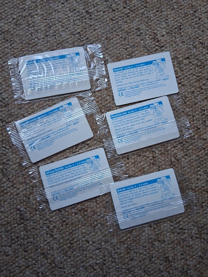 Jacobs Iced Gems Wildlife Action Cards. | eBay UK