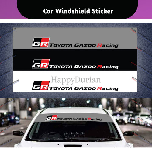 GR Toyota Racing Windshield Sun Visor Decal Banner Car Sticker ...